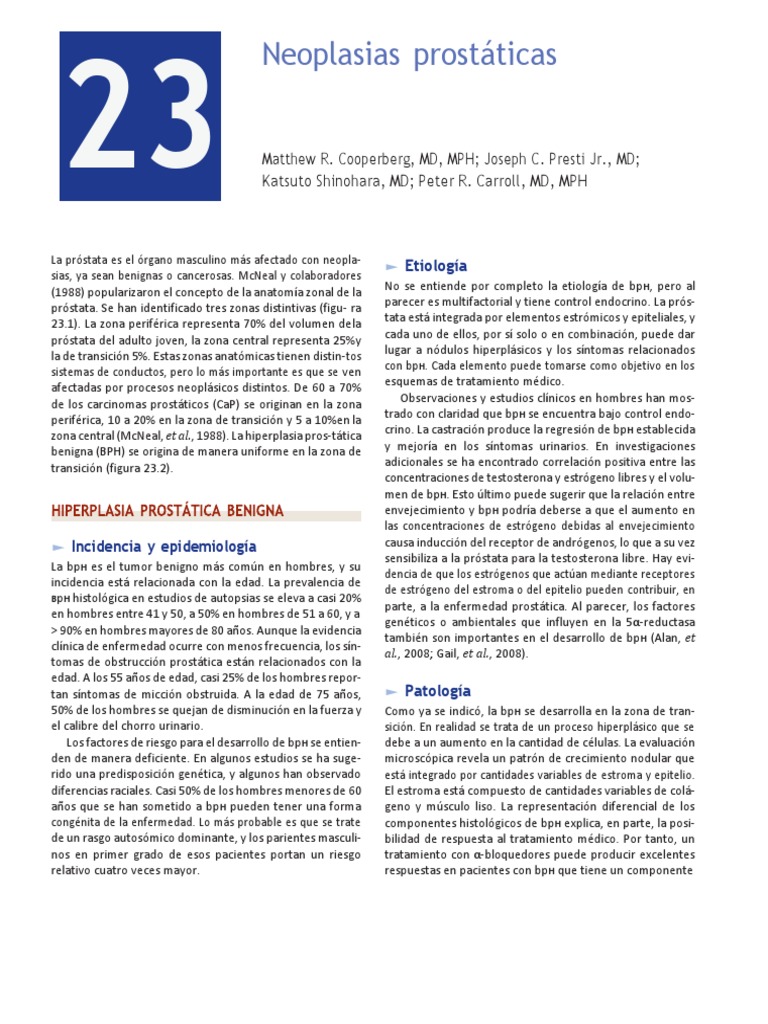 Capitulo 23-Smith Urologia General 18ed | PDF | Cancer de prostata | Cáncer