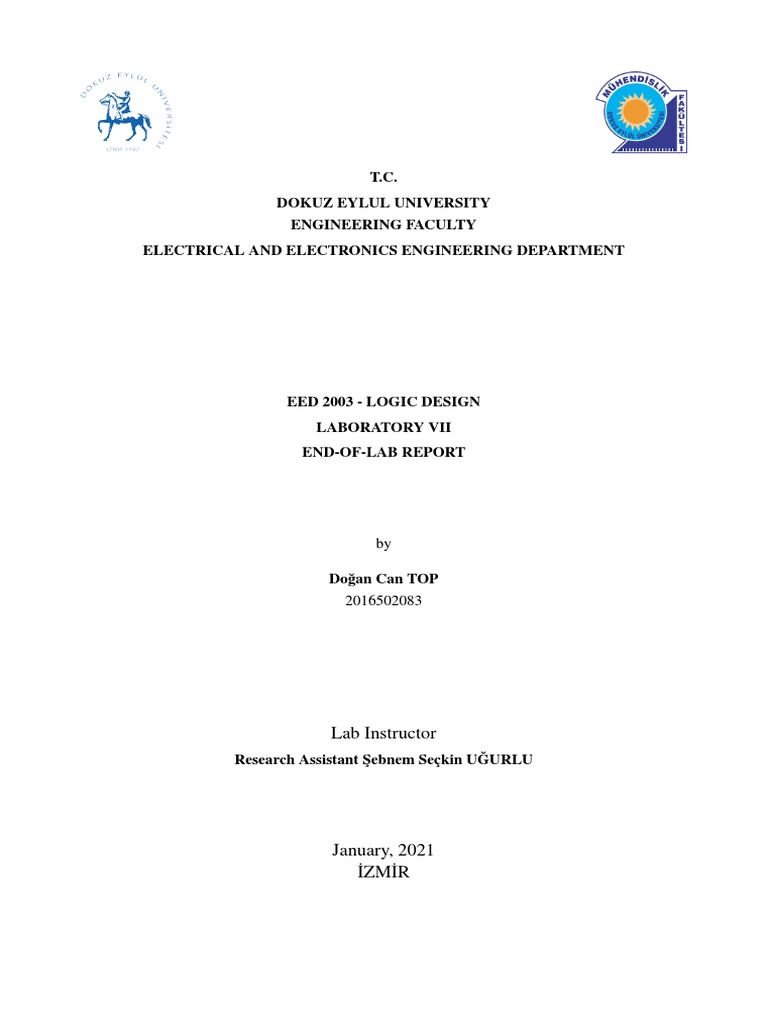 Eed2003 Dogancantop 2016502083 Exp7 Report | PDF | Logic Gate | Computer Engineering