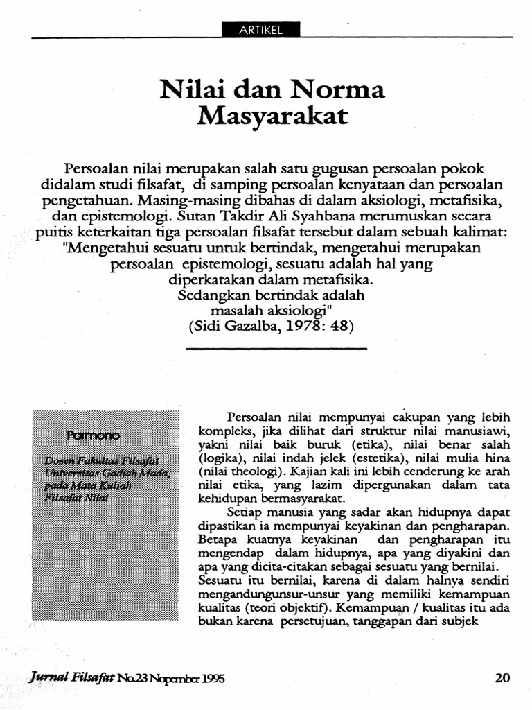 Nilai Dan Norma Masyarakat | PDF | Karier & Perkembangan