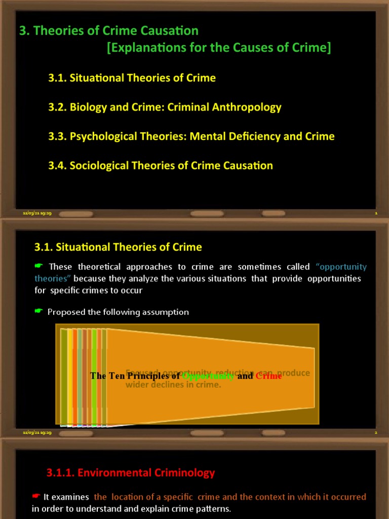 Theories of Crime Causation (Explanations For The Causes of Crime ...