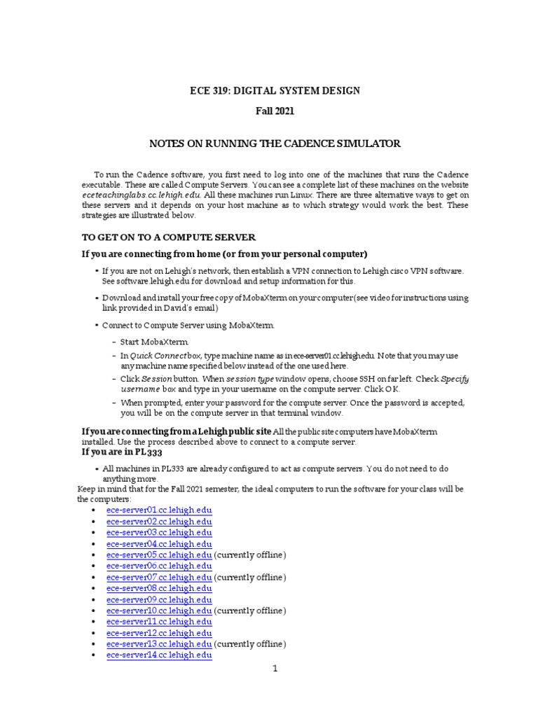 Cadence NCVerilog Tutorial FL21 | PDF | Computer File | Directory (Computing)