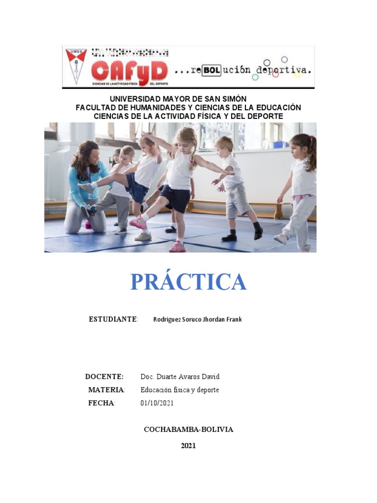 Práctica de Educación Física UMSS | PDF