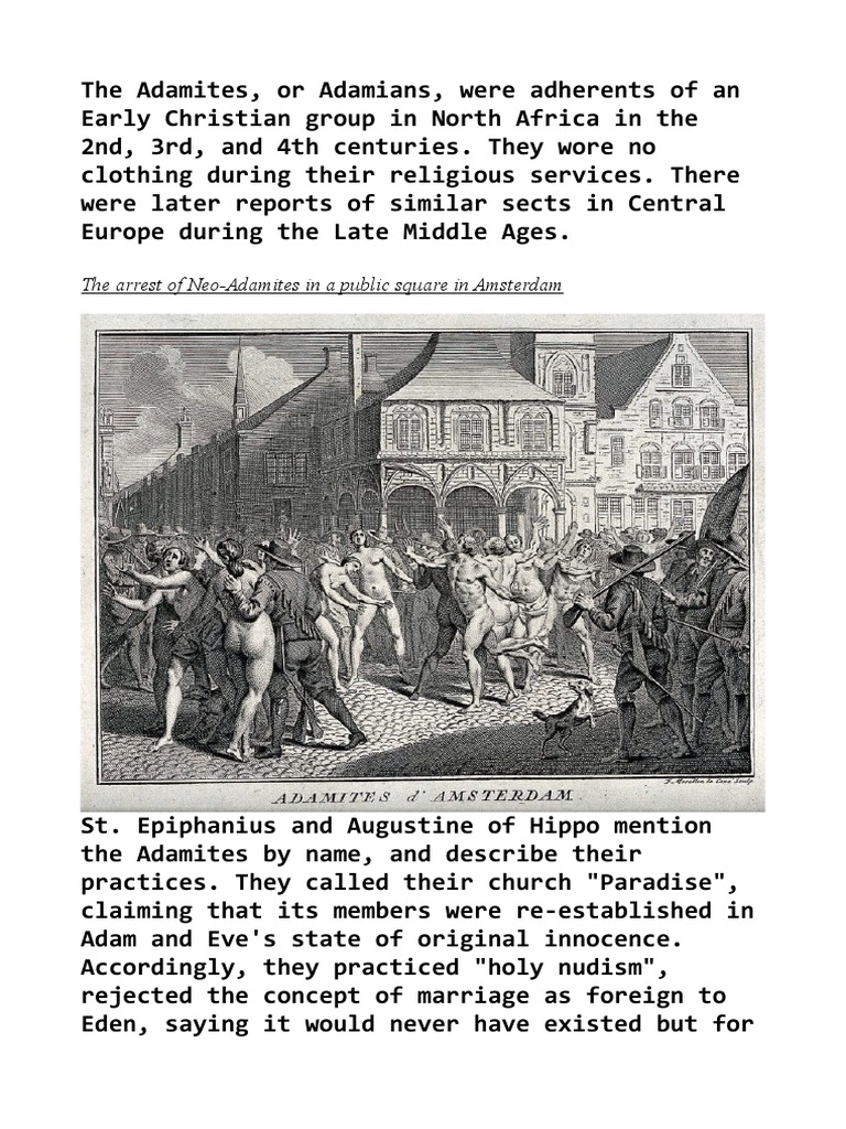 The Arrest of the Neo-Adamites: Uncovering an Early Christian Nudist ...
