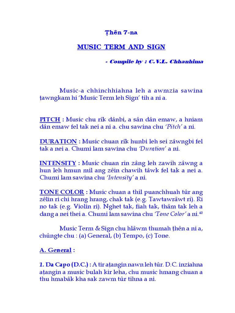 2 - Note - Musical Term & Sign | PDF | Tempo | Classical Music