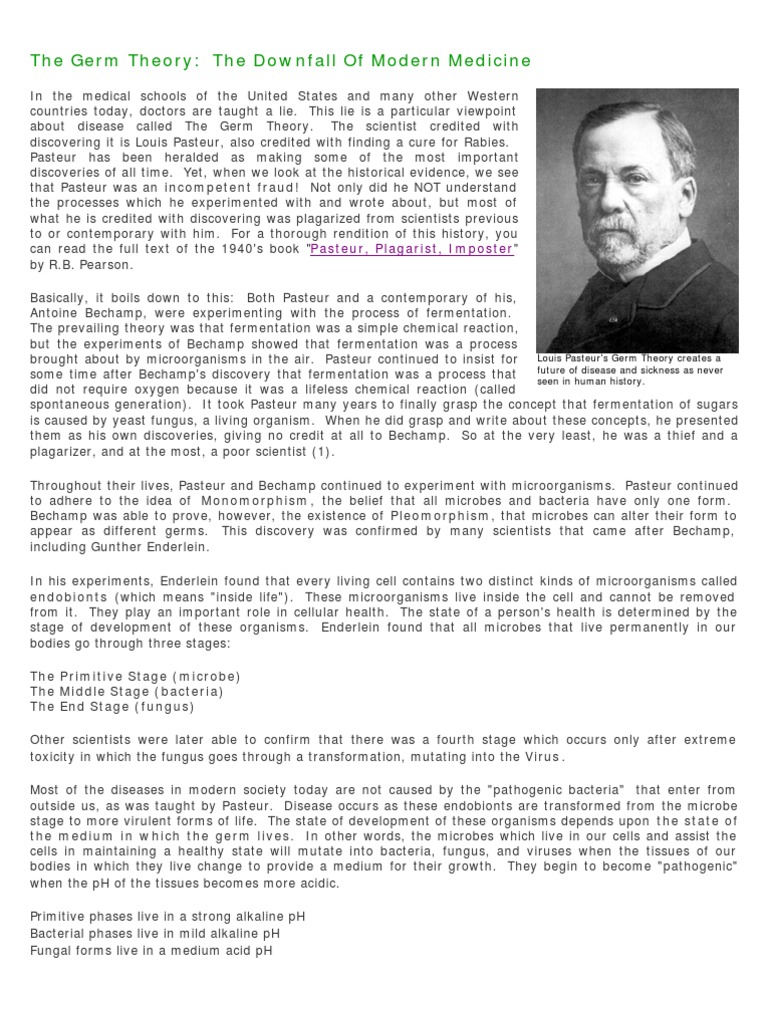 The Germ Theory | PDF | Pathogen | Microorganism