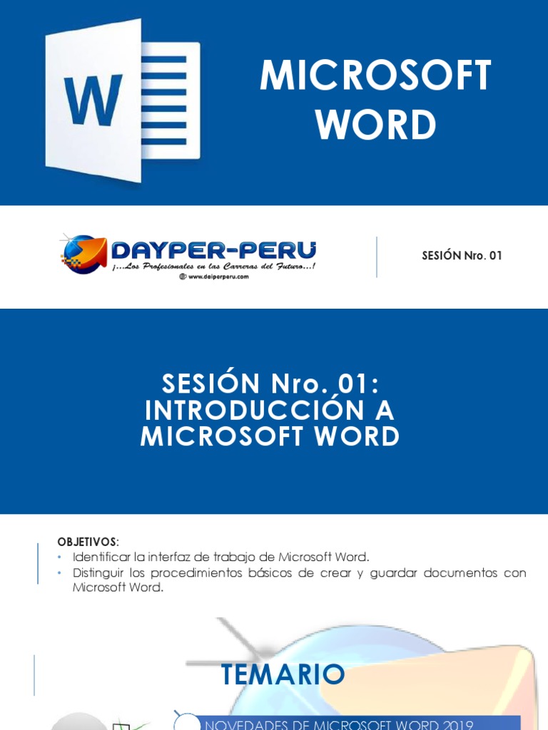 S1 - Resumen - Introducción A Microsoft Word | PDF | Microsoft Word ...
