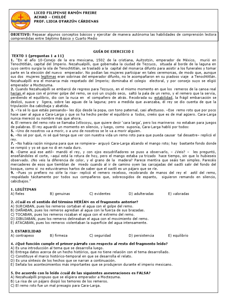 Comprensión lectora: Análisis de textos sobre Don Quijote de la Mancha ...