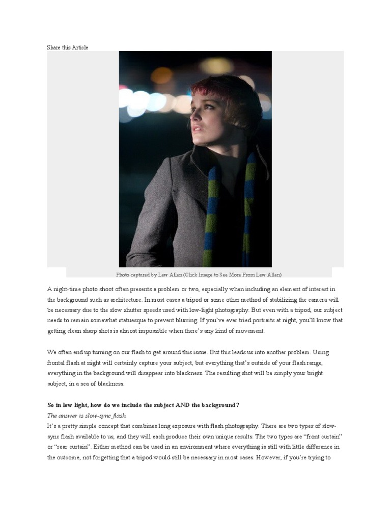 How To Use Flash | PDF | Flash (Photography) | Tripod (Photography)