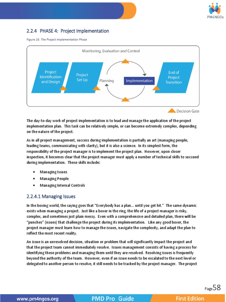 Figure 16: The Project Implementation Phase | PDF | Evaluation | Risk