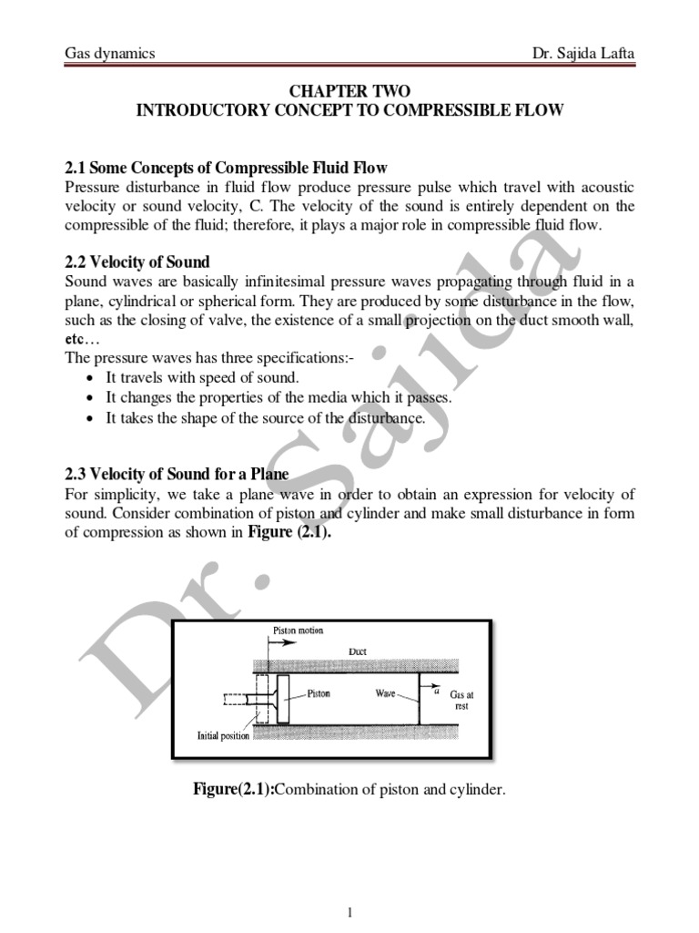 Chapter Two Introductory Concept To Compressible Flow | PDF | Compressible Flow | Mach Number