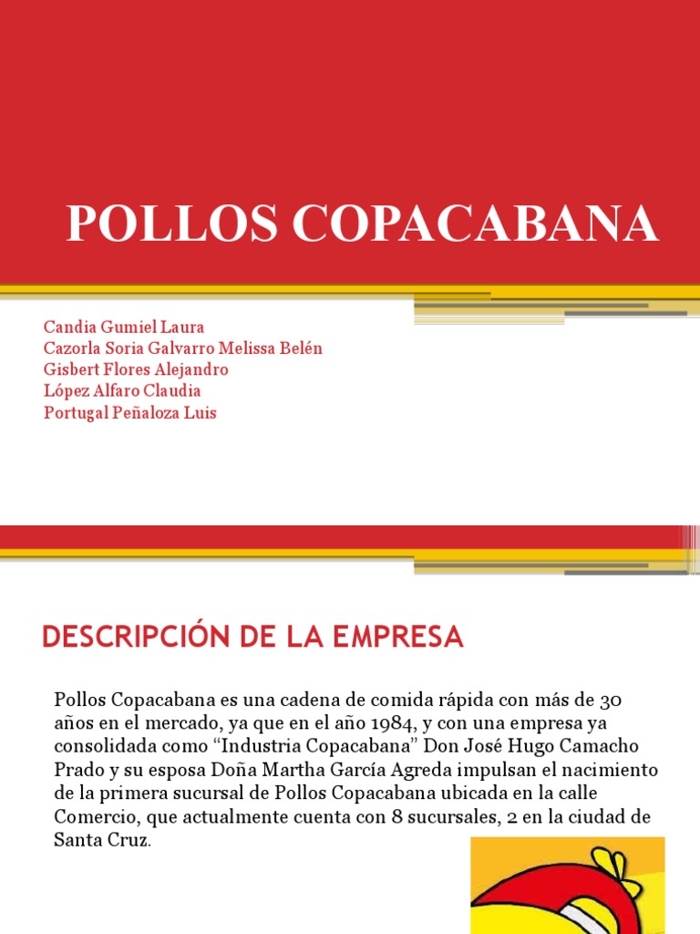 Pollos Copacabana Mel | PDF | Negocios | Cocina, comidas y vino