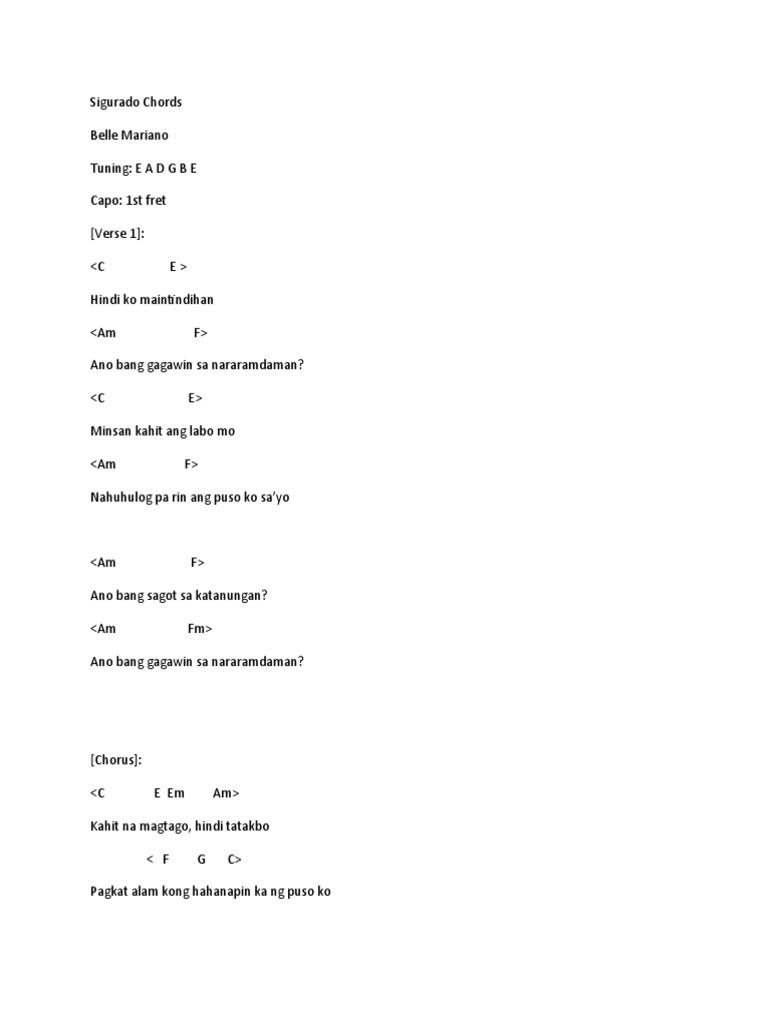 Sigurado Chords Wps Office Pdf