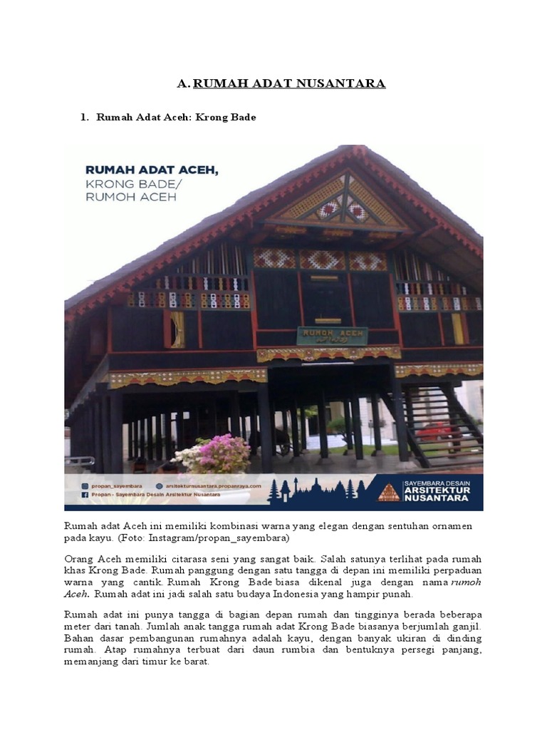 Rumah Adat Nusantara Andu | PDF