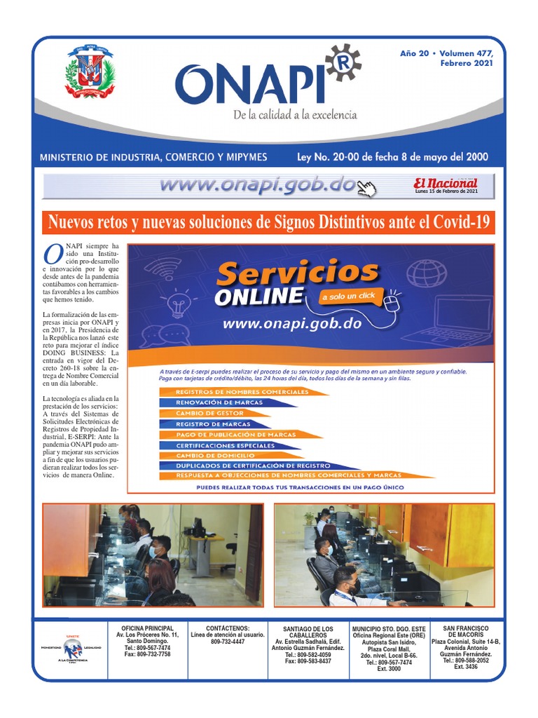 ONAPI Internet 15-2-21 | PDF | Patentar | Procesamiento de información ...