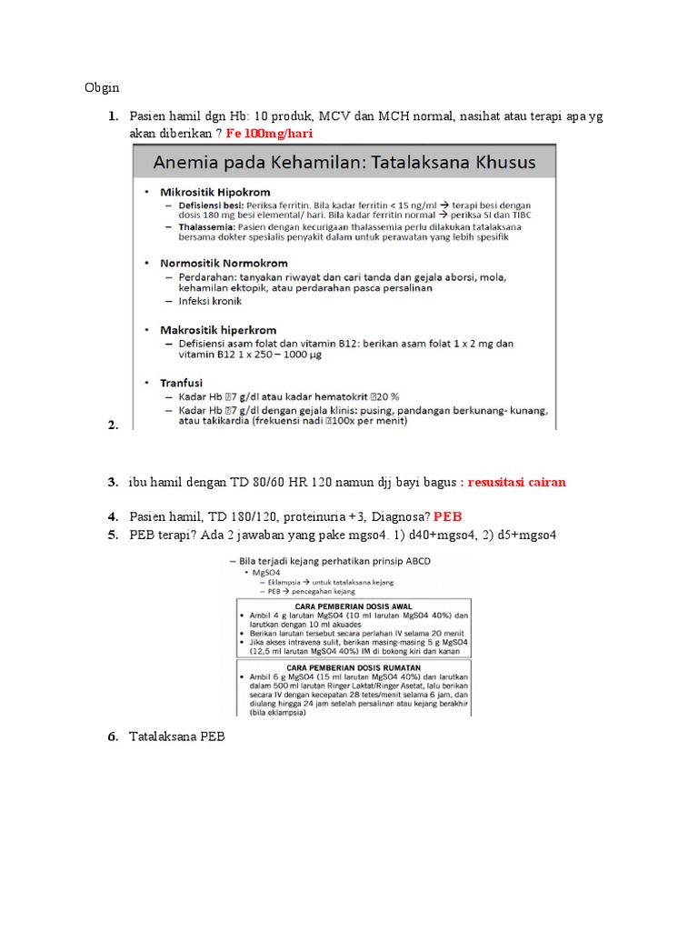 Latihan Soal SKB Obgin | PDF