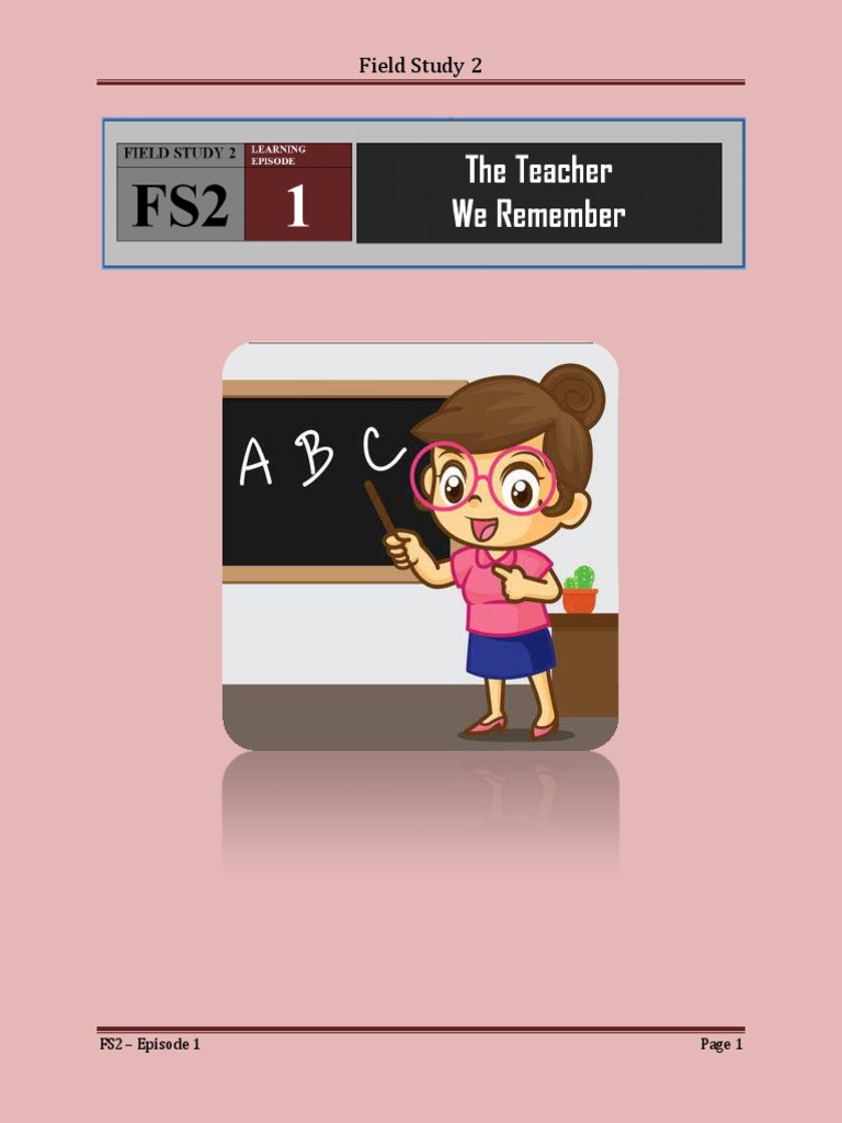 FS2 - Episode 1 | Download Free PDF | Teachers | Differentiated Instruction