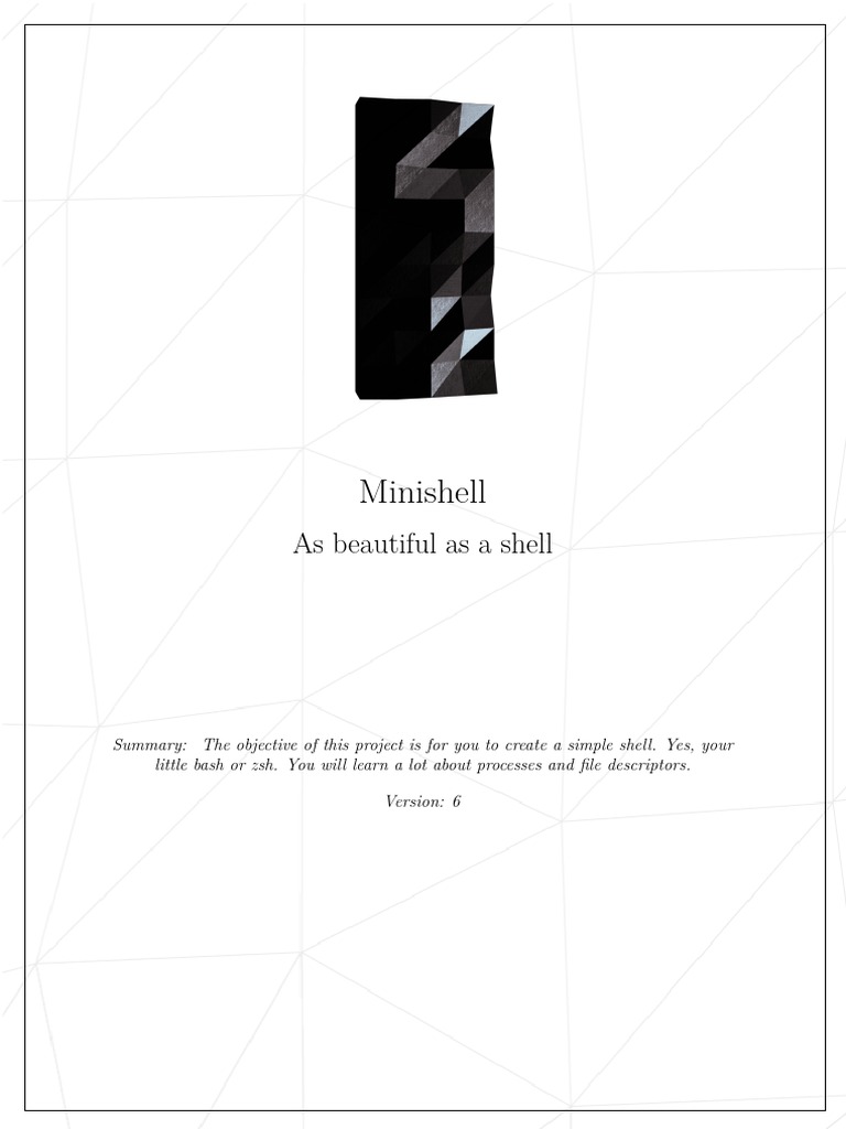 Minishell: As Beautiful As A Shell | PDF | Shell (Computing) | Computer Engineering
