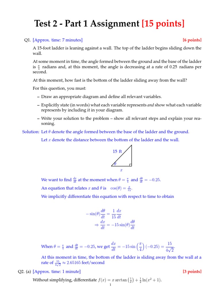 Calculating the Speed of a Sliding Ladder: Applying Implicit ...