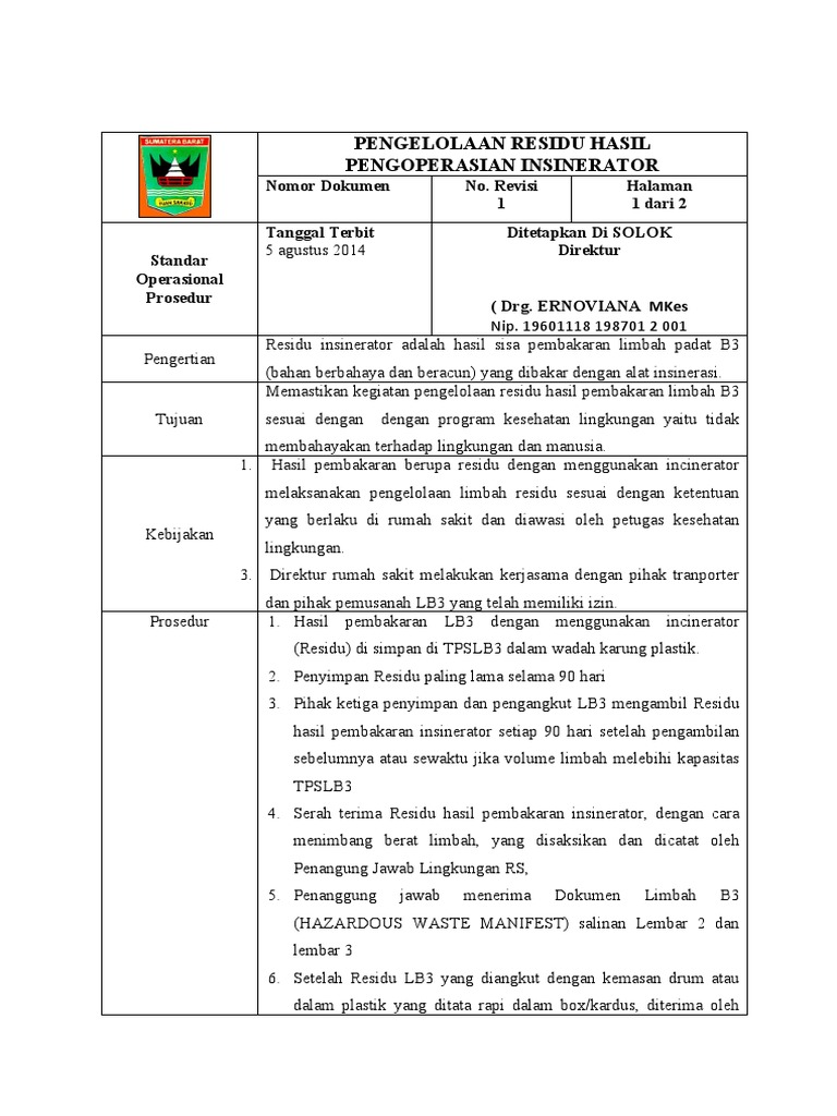Sop Pengolahan Sampah Rumah Tangga | PDF | Sains & Matematika