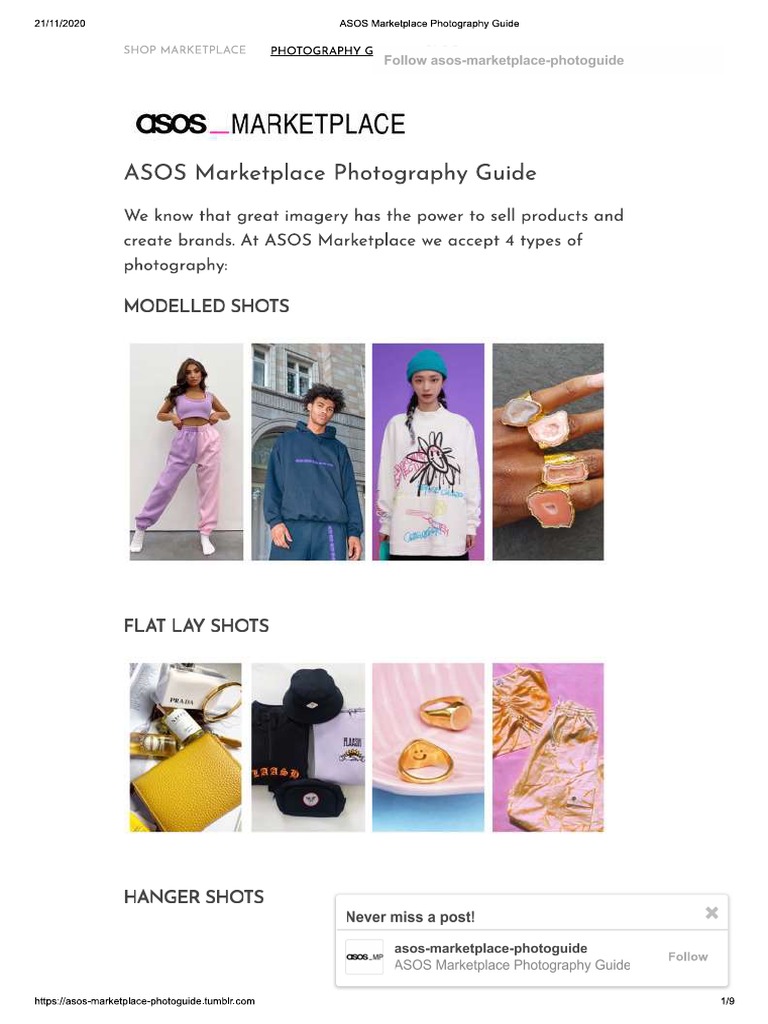 Asos Seller Photography Guide | PDF