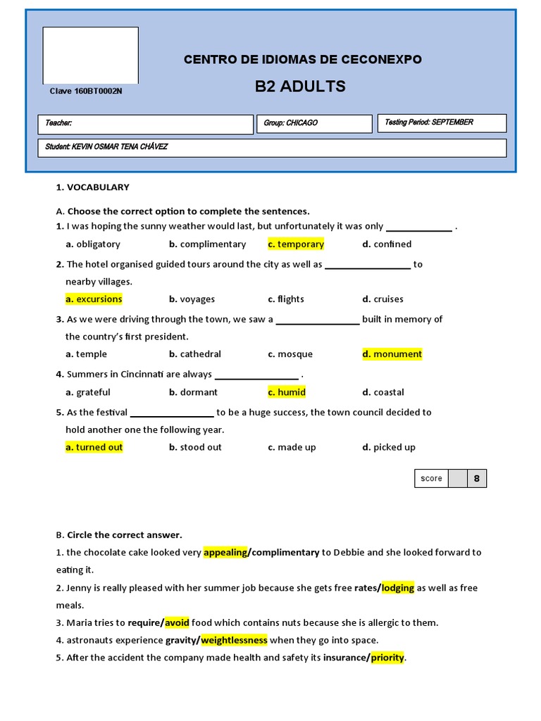 Kevin Tena Chicago Testing Period Sept. | PDF