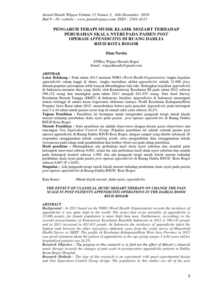 Ebp Terapi Musik Klasik | PDF