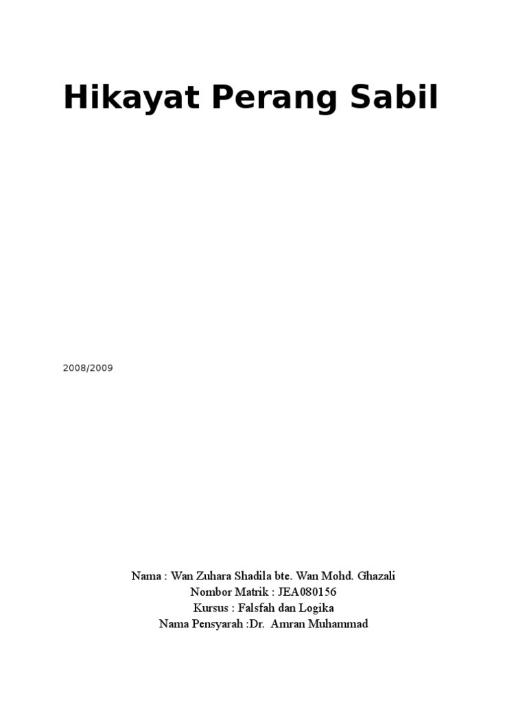 Hikayat Perang Sabil | PDF