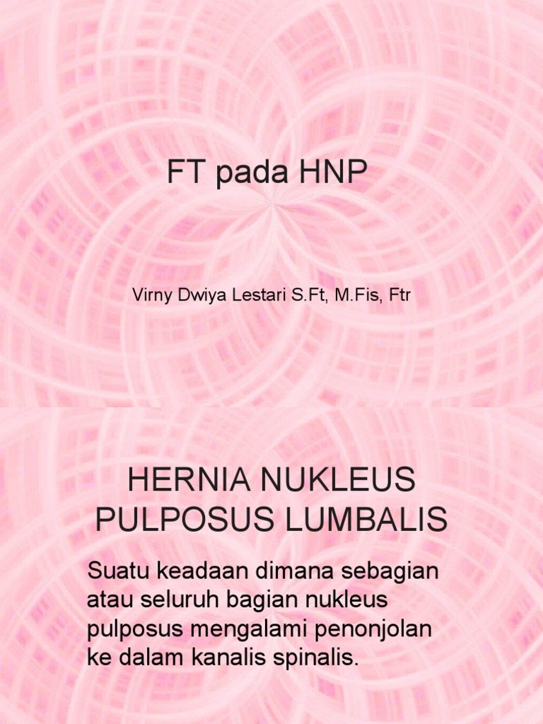 Fisioterapi Pada HNP | PDF