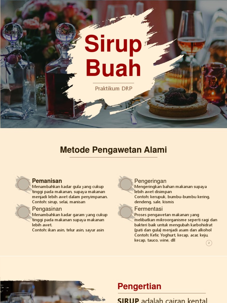 Resep dan Metode Pembuatan Sirup | PDF
