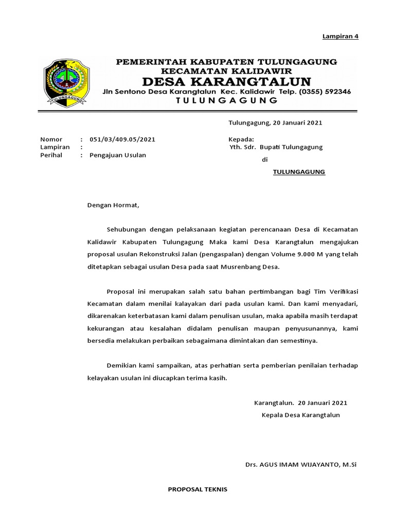 Prop Rekonstruksi Jalan | PDF | Sains & Matematika