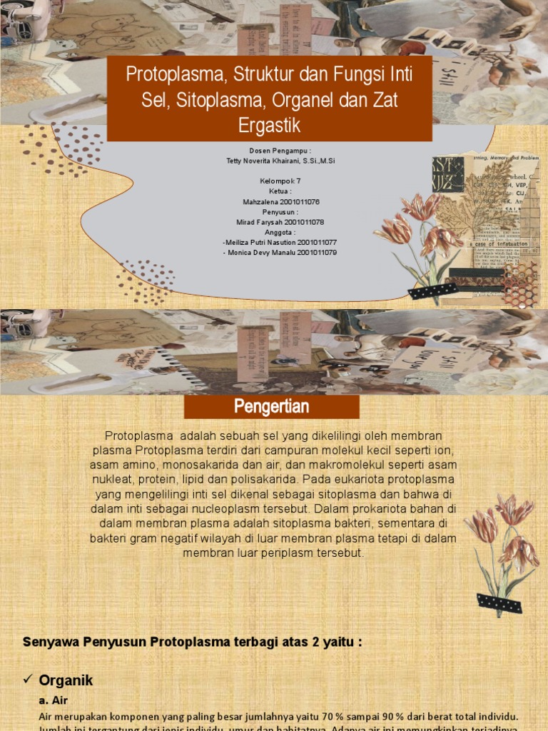 Struktur dan Fungsi Protoplasma Sel | PDF