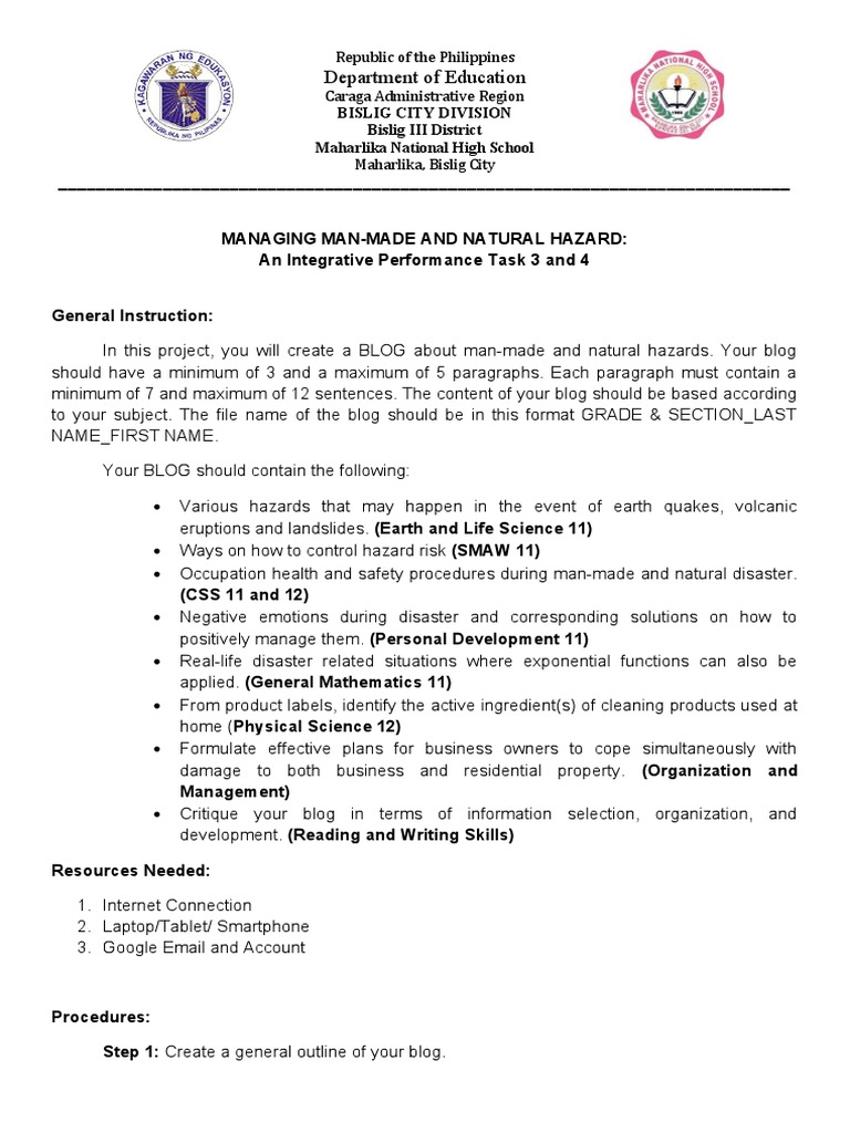 Department of Education: Bislig City Division Bislig III District Maharlika National High School ...