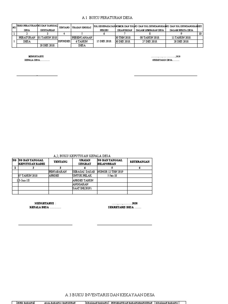 Buku Buku Adm Desa Pdf