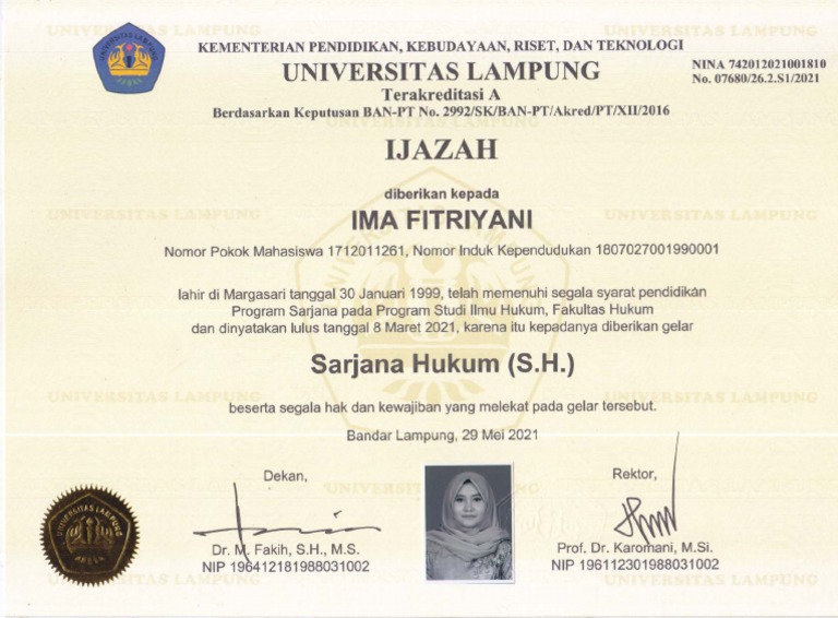 Ijazah S1 | PDF