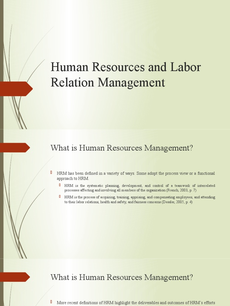 HR Management & Labor Relations Guide | PDF | Employment | Human ...