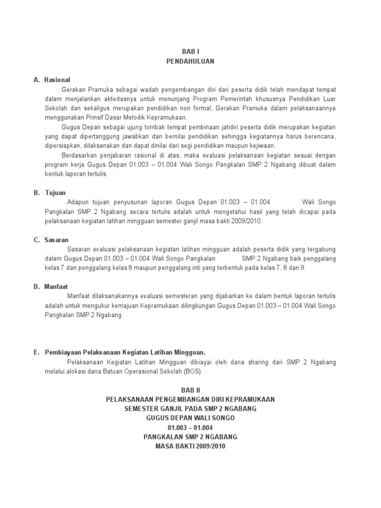 Laporan Pramuka | PDF