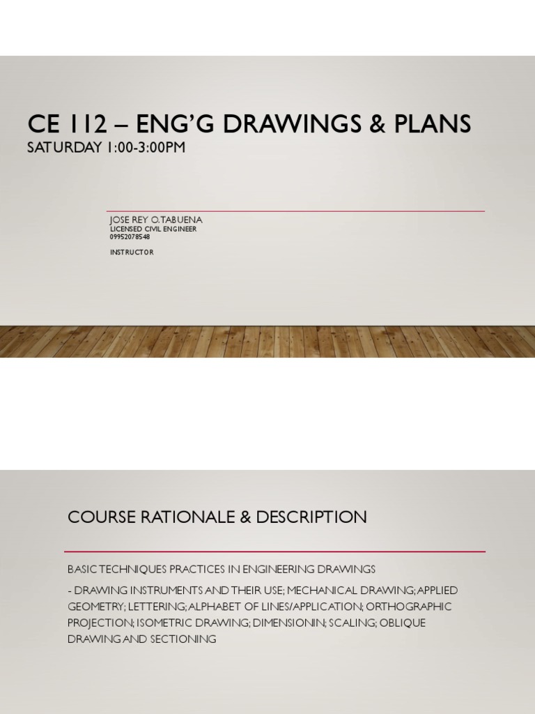 CE112 - Engineering Drawings and Plans - 20211023 | PDF | Drawing ...