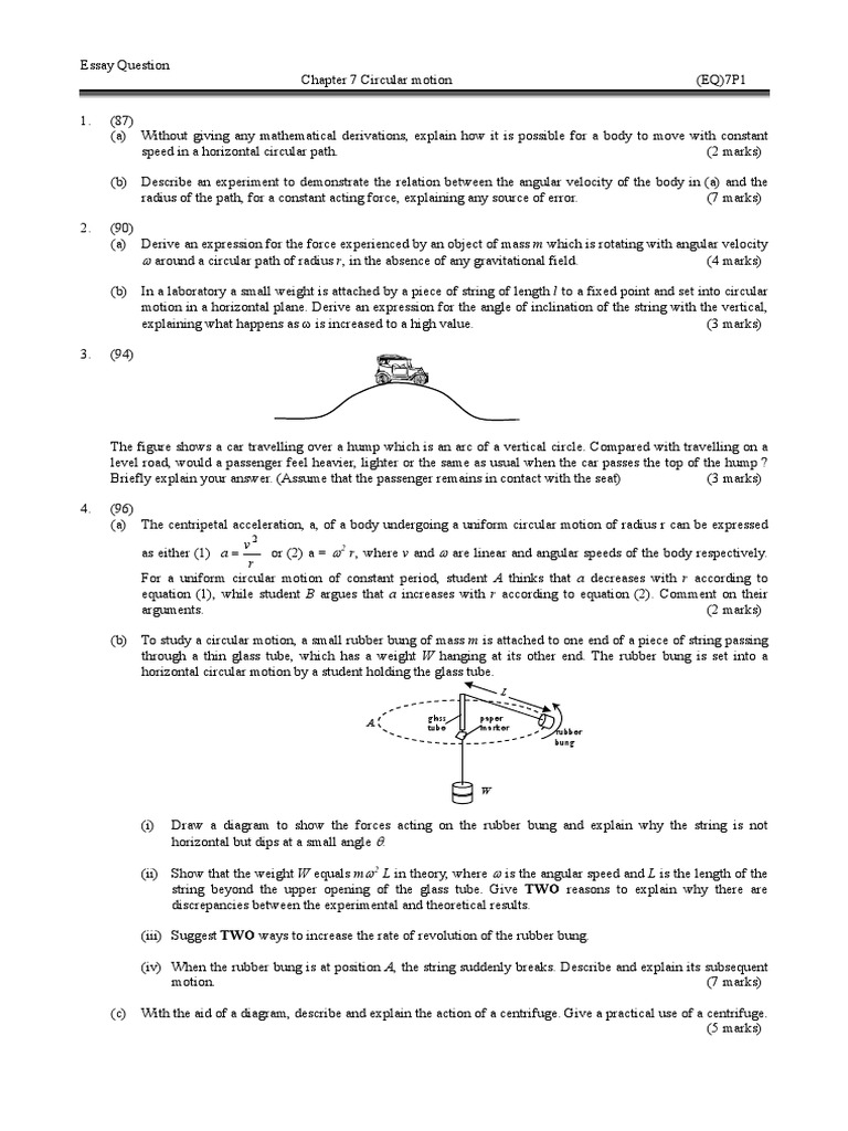 Chapter 7 Circular Motion - EQ | PDF | Physical Phenomena | Change