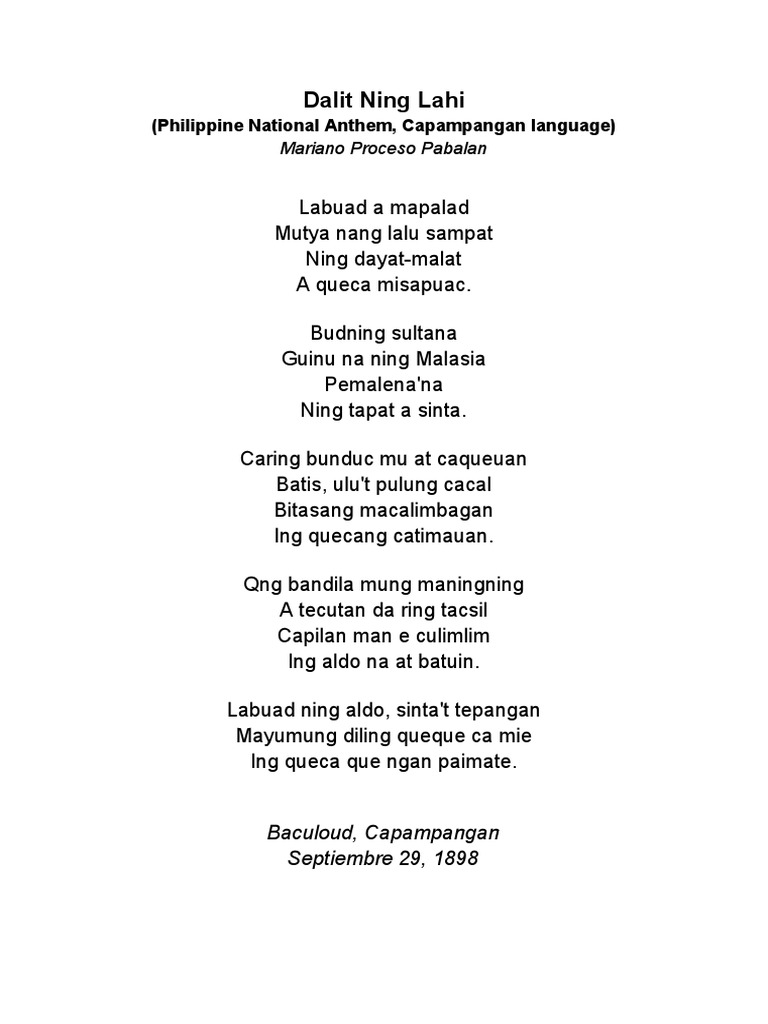 Kapampangan Songs | PDF