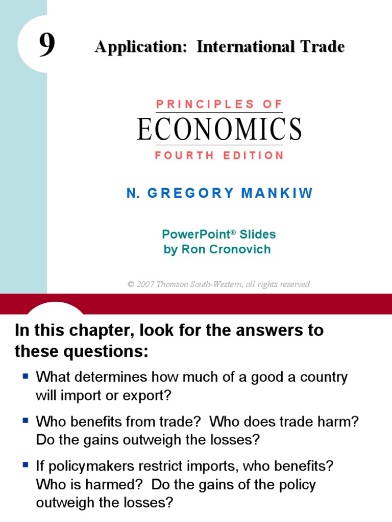 Economics: Application: International Trade | PDF | Trade Agreements ...