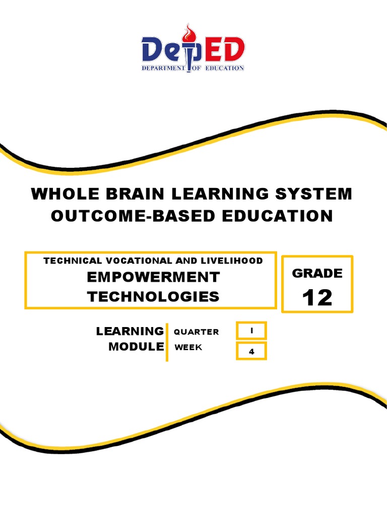 Grade 12 Etech TVL q1wk4 | PDF | Microsoft Excel | Function (Mathematics)