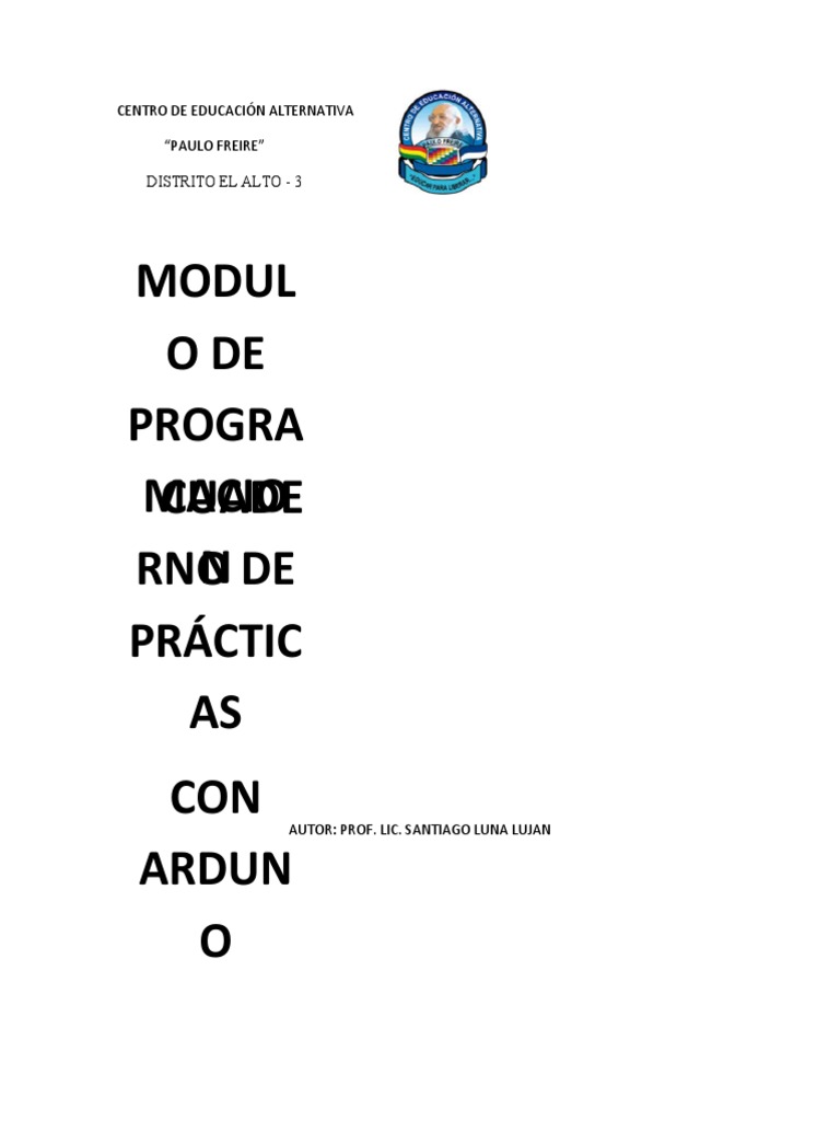 Cuaderno Depracticas Arduino | PDF | Arduino | Diodo emisor de luz