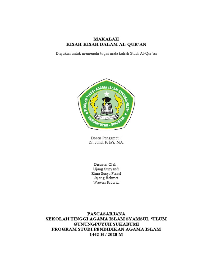 Makalah MK Studi Alquran Kisah-Kisah DLM Alquran | PDF