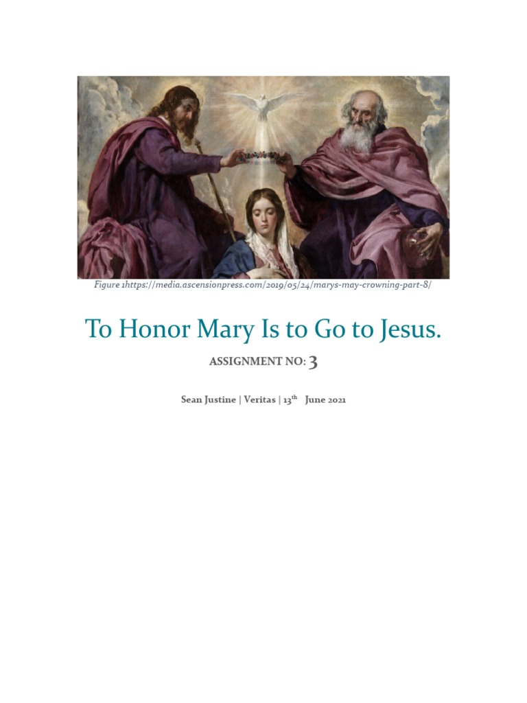 To Honor Mary Is To Go To Jesus.: Assignment No | Descargar gratis PDF ...