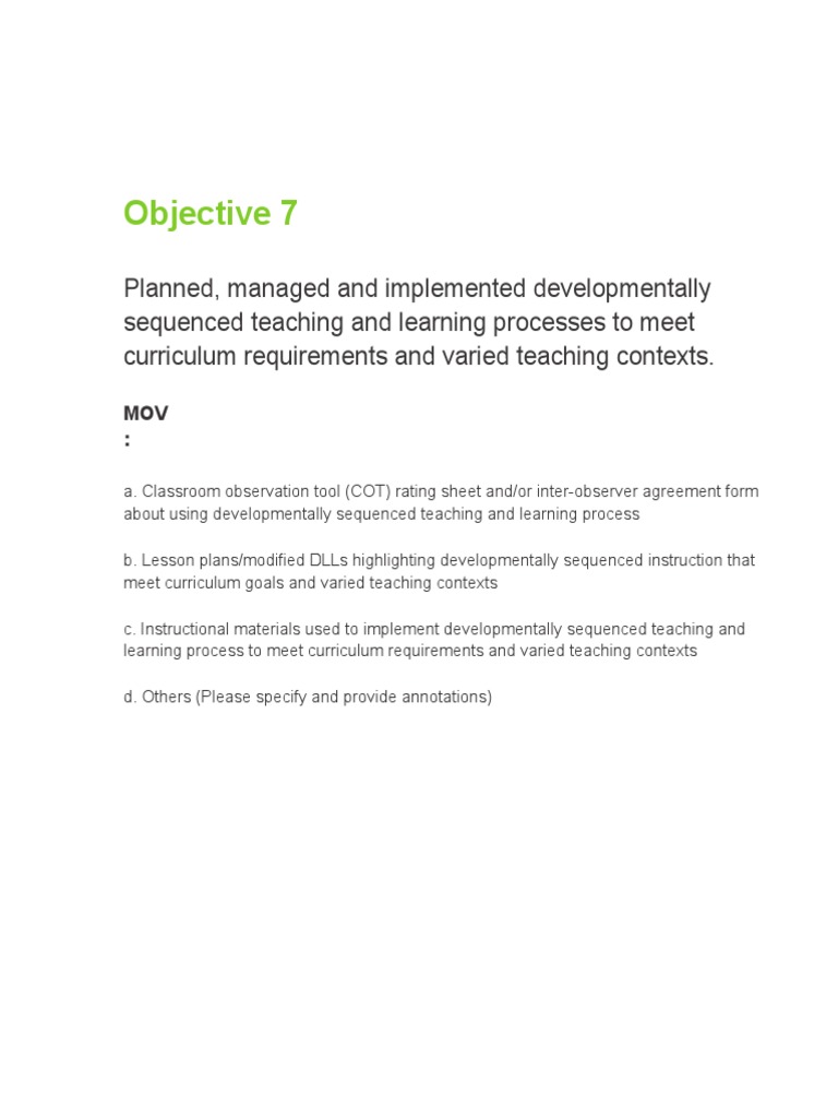 Objective 7 Kra 3 | PDF