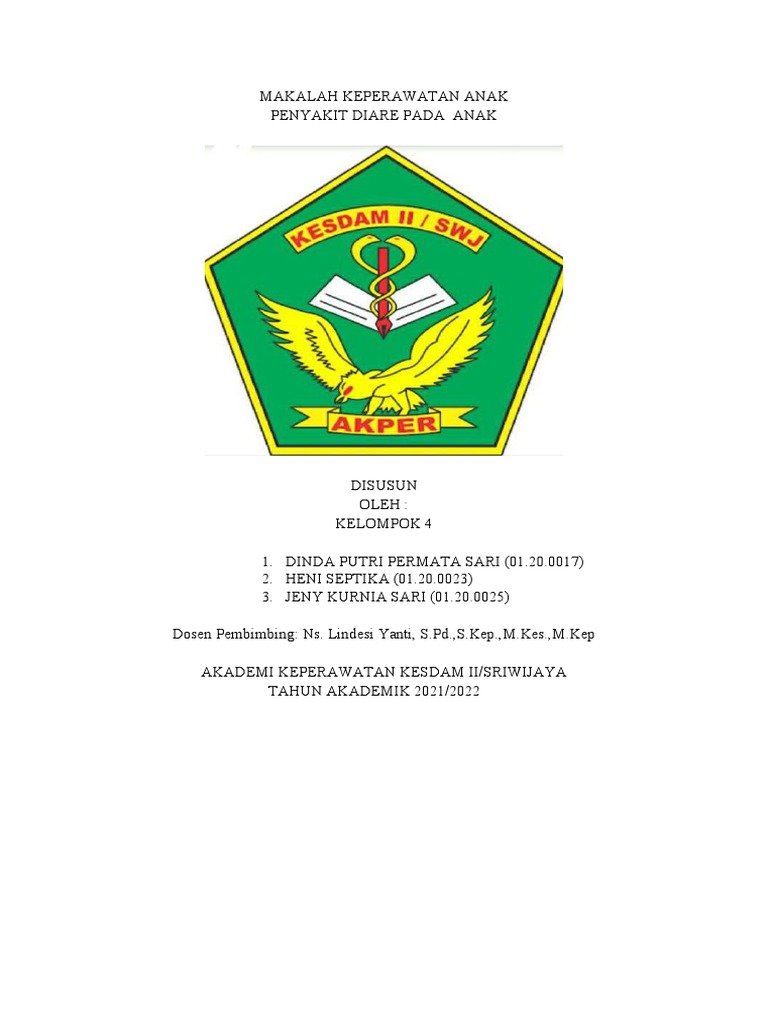 4 Makalah DIARE PADA ANAK | PDF