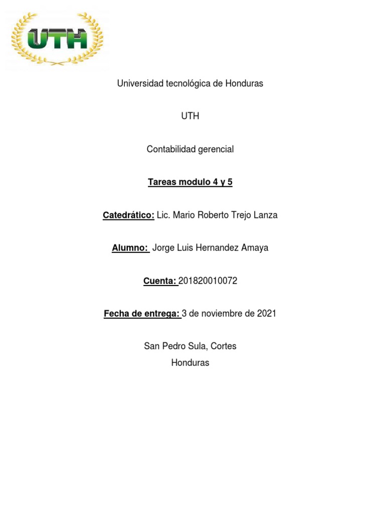 Tarea Modulo 4 y 5 | PDF