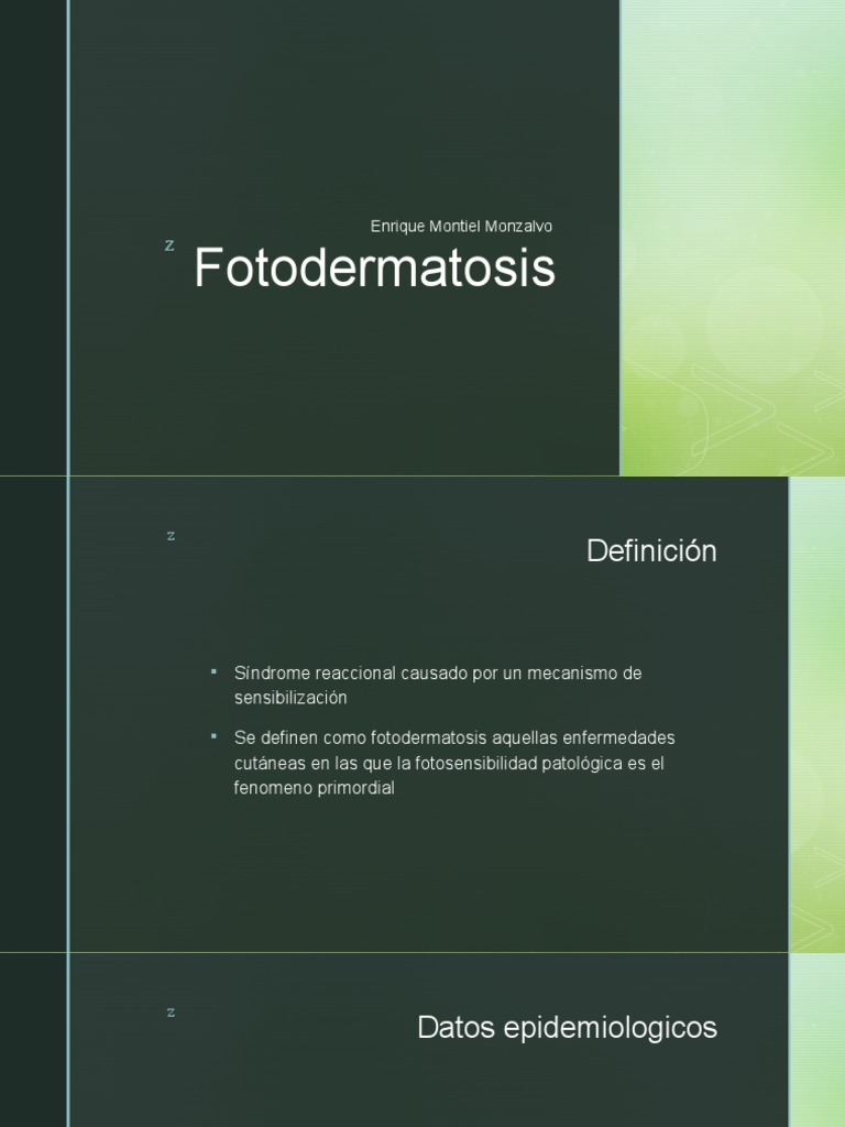 Fotodermatosis | PDF | Medicina CLINICA | Enfermedades y trastornos