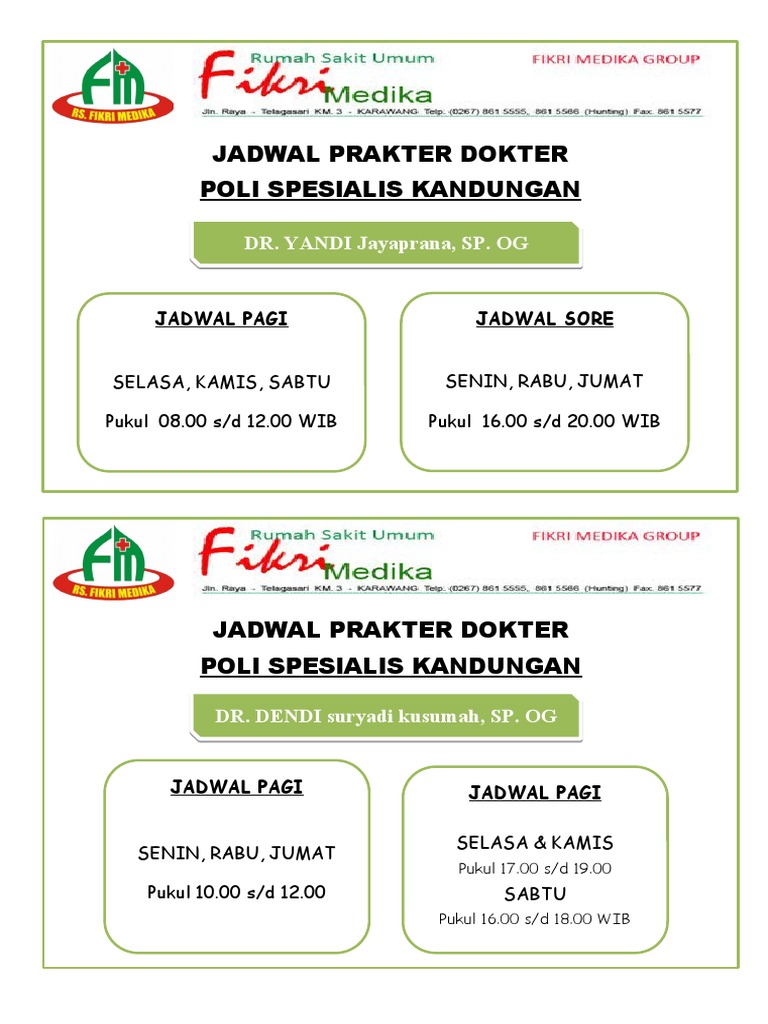 Jadwal Dokter | PDF