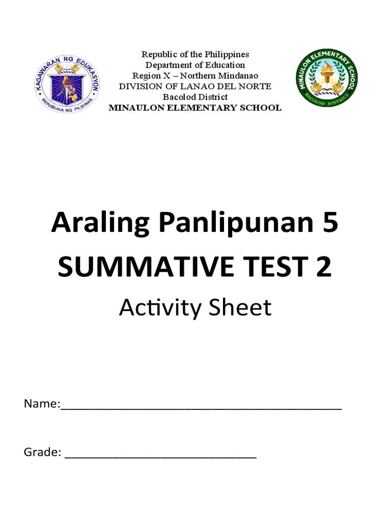 2 Summative Test ArPan M3-M4 | PDF